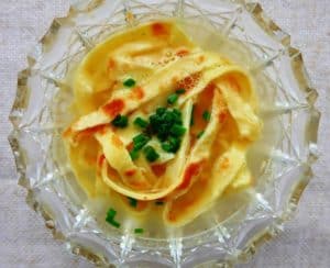 Frittatensuppe Recipe - Austrian Pancake Soup - The Bread She Bakes